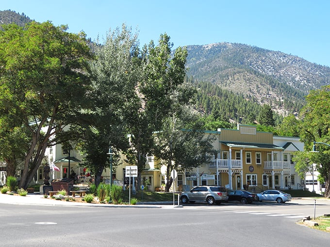 Genoa's main street offers that perfect small-town tableau – where mountains stand guard and time seems to slow its hurried pace.