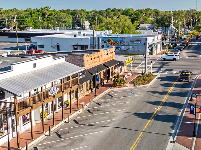 Downtown Crystal River offers that perfect small-town Florida vibe – where the pace slows down and nobody minds one bit.