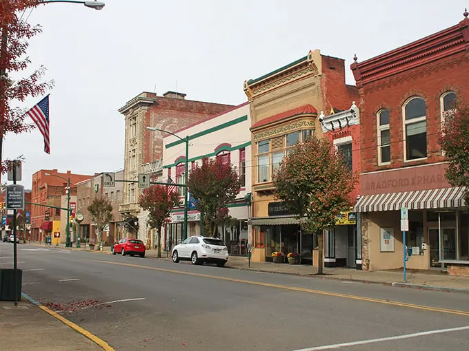 Bradford's Main Street offers that perfect small-town tableau – historic architecture, American flags, and not a traffic jam in sight.