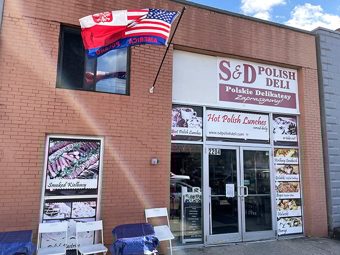 The red brick façade with Polish and American flags fluttering above says it all: cultural diplomacy has never tasted so good. Welcome to pierogi paradise.