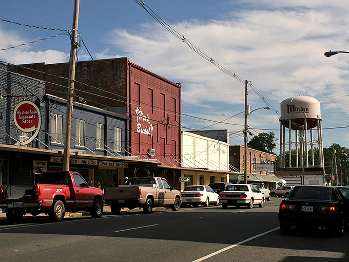 Downtown Minden's historic brick facades and vintage clock tower create a scene straight out of a Hallmark movie – minus the predictable plot twists.