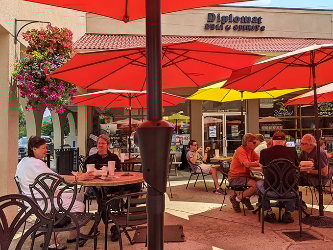 The unassuming exterior of Diplomat Deli in Vestavia Hills hides culinary treasures within. That terracotta roof isn't compensating for anything—the sandwiches speak for themselves.
