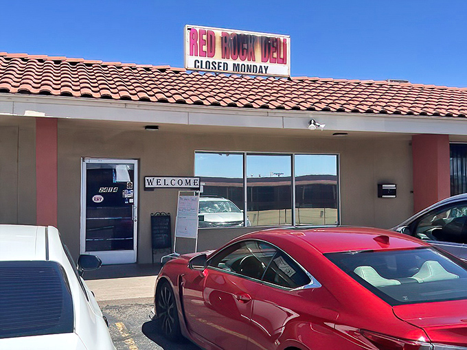 The unassuming exterior of Red Rock Deli might not stop traffic, but trust me—what's inside will stop you in your tracks. Culinary treasures await!