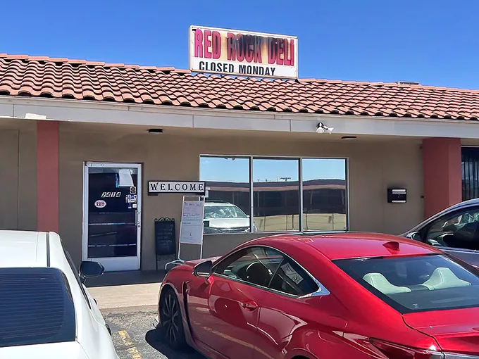 The unassuming exterior of Red Rock Deli might not stop traffic, but trust me—what's inside will stop you in your tracks. Culinary treasures await!