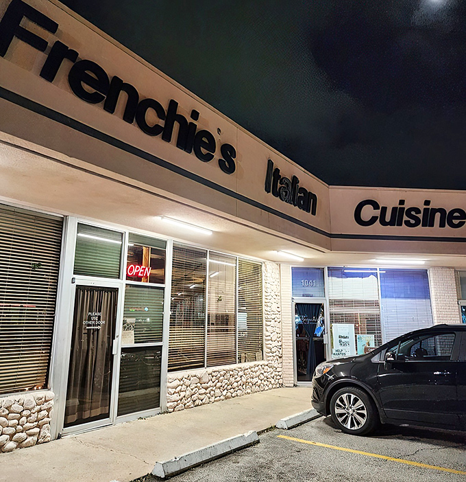 Hiding in plain sight, Frenchie's modest strip mall exterior keeps one of Houston's best-kept Italian secrets. No fancy facade needed when the pasta speaks for itself.