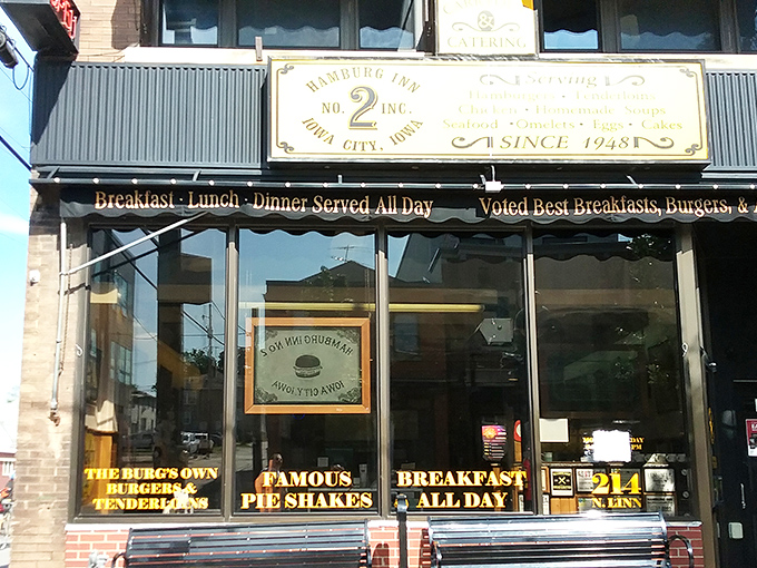 The unassuming storefront that's launched a thousand food pilgrimages. Hamburg Inn No. 2's vintage signage promises "Famous Pie Shakes" that will make you question why all desserts don't come in drinkable form.