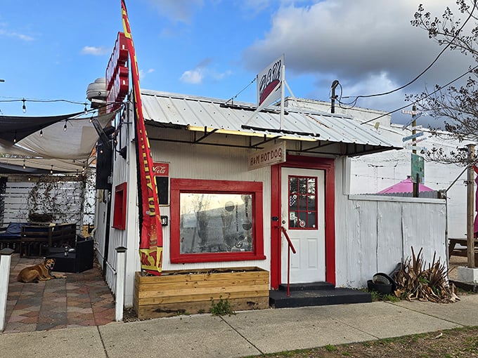 This unassuming white shack with red trim might not look like much, but it houses hot dog magic that draws pilgrims from across Florida.