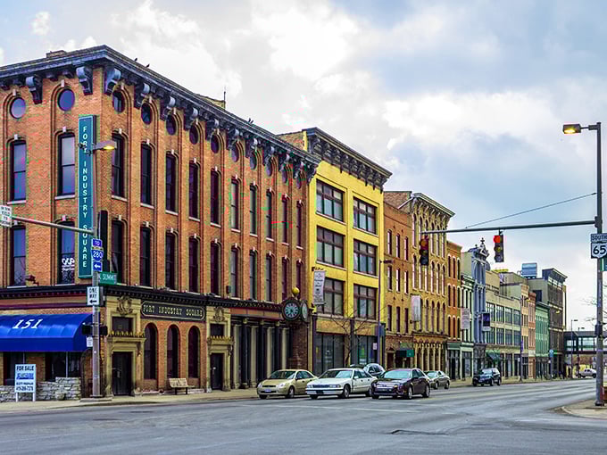 Toledo's downtown skyline offers architectural eye candy with historic brick buildings standing proudly alongside sleek modern towers. The Glass City's urban core tells a story of resilience and reinvention.