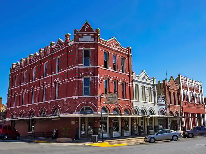 Historic Bowers Building stands proudly on Lockhart's square, a red brick sentinel that's witnessed generations of Texans coming and going through its doors.