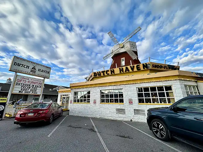 The iconic windmill of Dutch Haven stands like a dessert lighthouse, beckoning sweet-toothed travelers from miles around on Route 30.