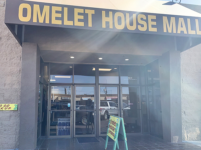 The modest storefront of Omelet House belies the extraordinary breakfast treasures waiting inside – like finding a culinary speakeasy in suburban Las Vegas.