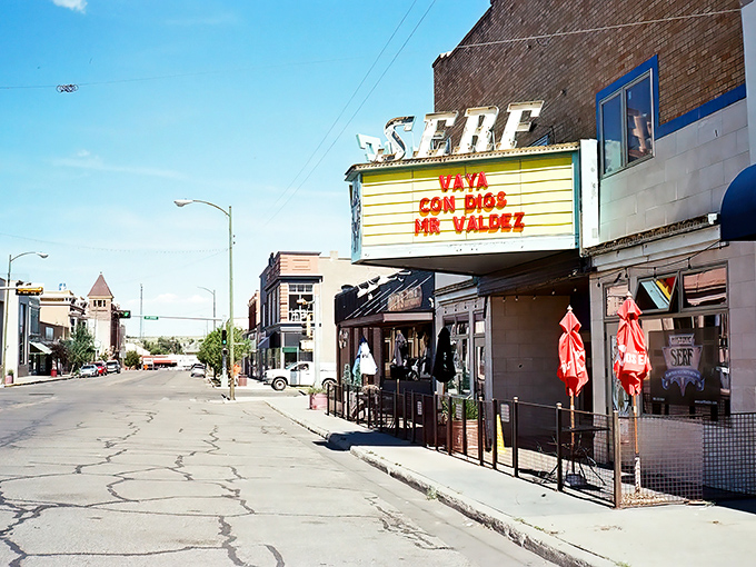 Downtown Las Vegas, NM greets you with colorful historic buildings and that impossibly blue New Mexico sky – architectural eye candy without the neon hangover.