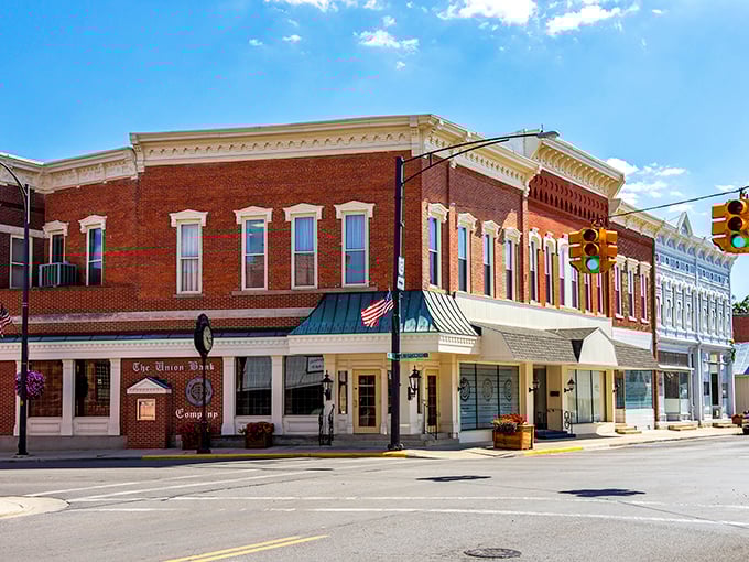 Main Street magic under Midwestern skies. Columbus Grove's historic downtown invites you to slow down and remember when architecture had personality and purpose.
