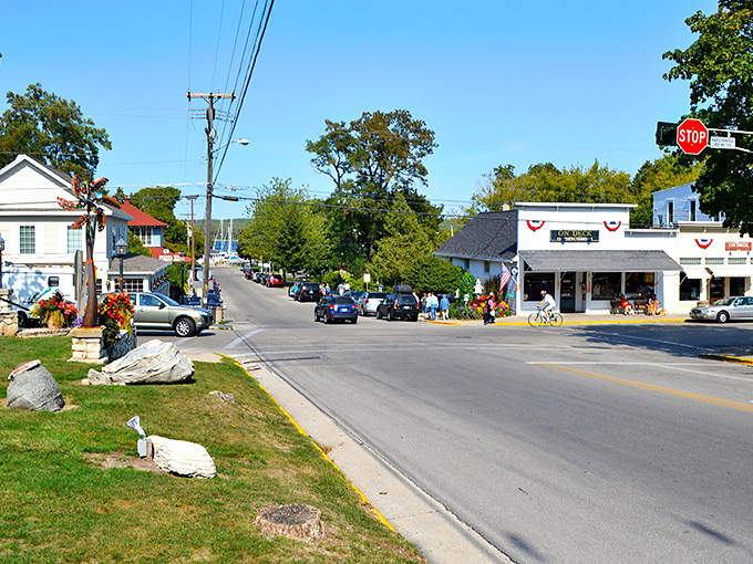 Main Street whispers small-town secrets as it winds toward the harbor. Fish Creek's charm isn't manufactured—it's marinated in generations of genuine Wisconsin hospitality.