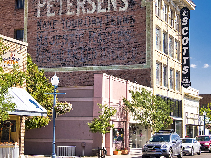 Historic downtown Pocatello showcases its architectural charm with stone facades and red awnings. Small-town America at its most photogenic.