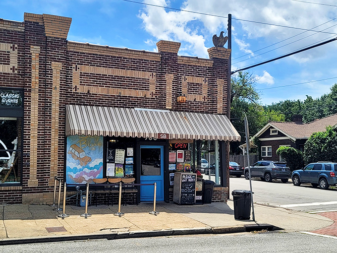 The unassuming brick exterior of Sky Blue Cafe hides Nashville's breakfast wonderland like a superhero's secret identity. Worth seeking out!