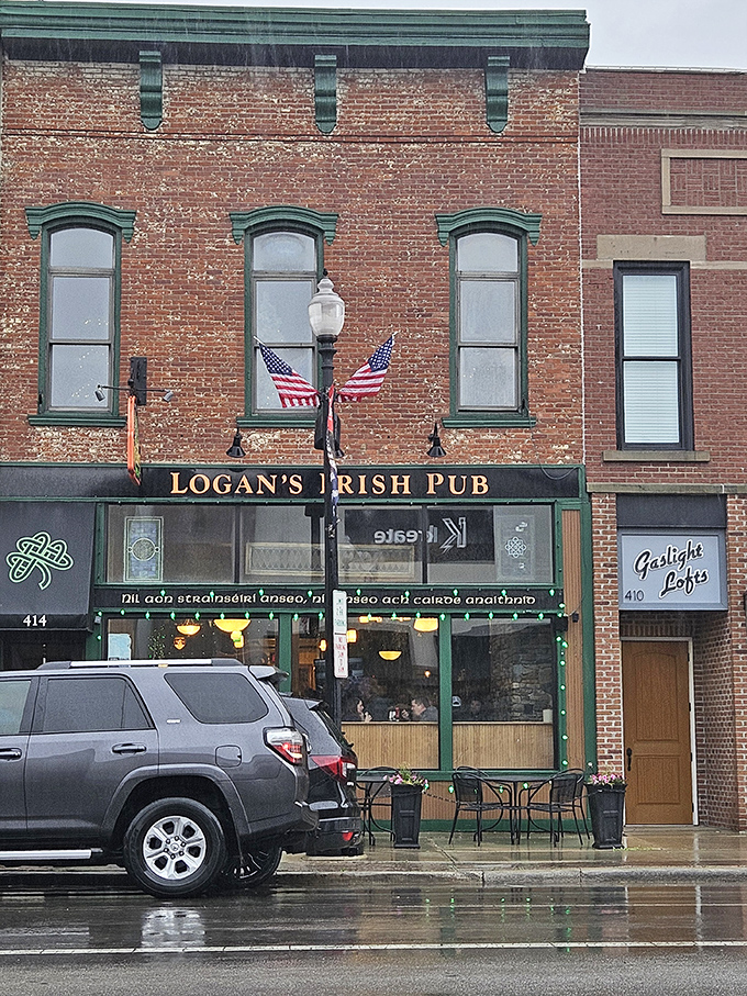The classic brick façade with emerald trim isn't just inviting—it's practically whispering "céad míle fáilte" (a hundred thousand welcomes) as you approach.