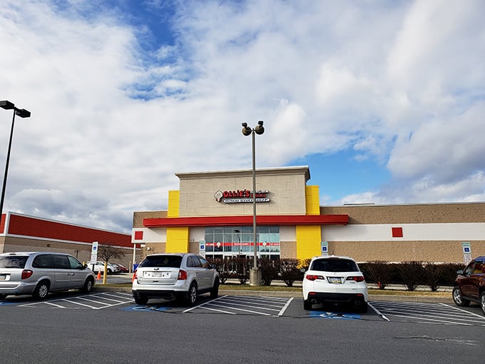 The unmistakable yellow and red facade of Ollie's beckons like a retail oasis in Mechanicsburg. Prepare yourself for the treasure hunt that awaits inside!