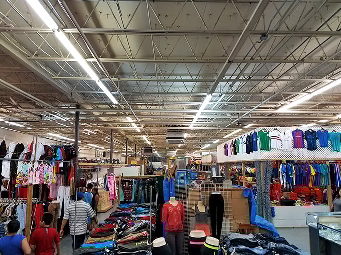 The treasure hunt begins! Washington Boulevard Marketplace's expansive interior houses countless vendors waiting to share their wares with eager shoppers.