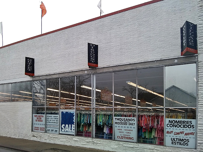 The unassuming white brick facade of Village Discount Outlet hides a treasure trove within. Like finding a $20 bill in last year's winter coat—the excitement is just beginning.