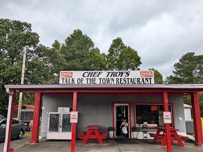 The unassuming red exterior of Chef Troy's might fool you, but locals know this humble building houses seafood treasures worth driving miles for. 
