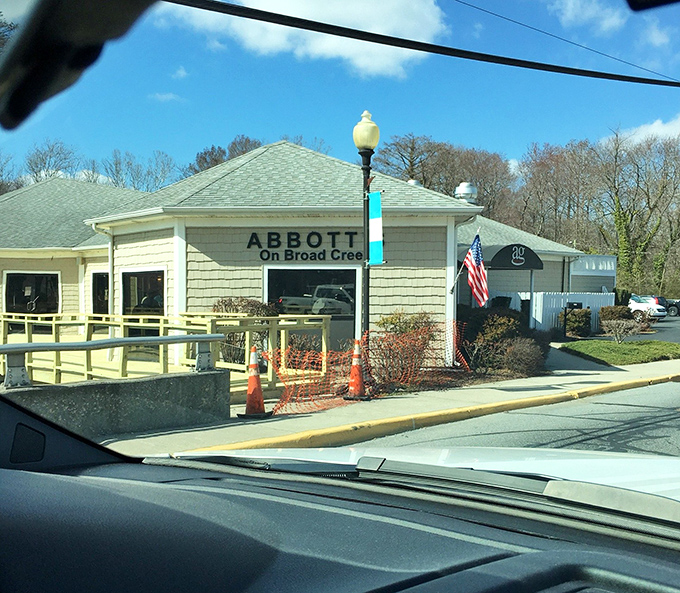 Abbott's unassuming exterior belies the culinary treasures within—like finding a Michelin-worthy meal in your neighbor's garage, only with better parking