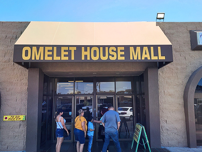 The modest storefront of Omelet House belies the extraordinary breakfast treasures waiting inside – like finding a culinary speakeasy in suburban Las Vegas.