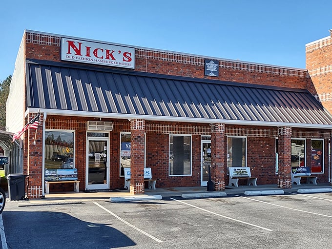The brick exterior of Nick's promises no gimmicks, just burger perfection. Like finding a vinyl record store in a digital world—refreshingly authentic.