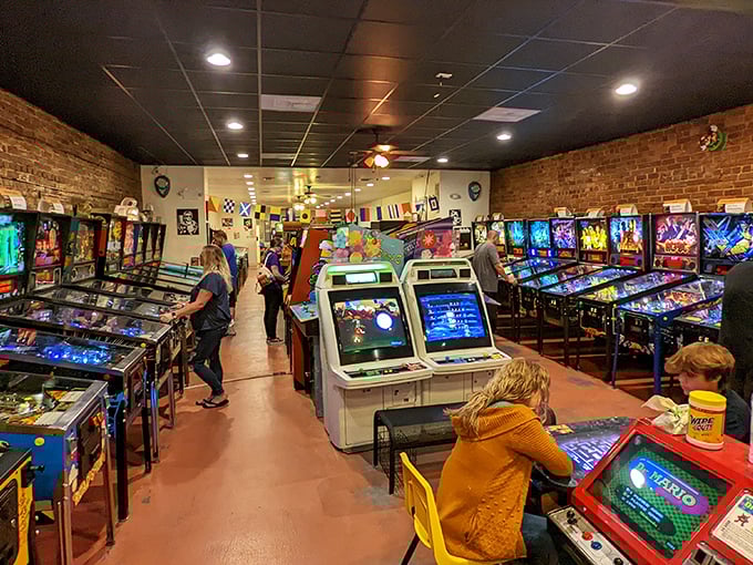 Step into the time machine! Replay Museum's rows of blinking, beeping pinball machines create an electric atmosphere that instantly transports you back to simpler times.