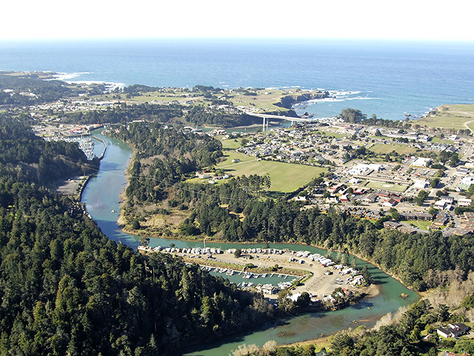 Fort Bragg unfolds like nature's perfect postcard – where river meets ocean, forest meets shore, and stress meets its match.