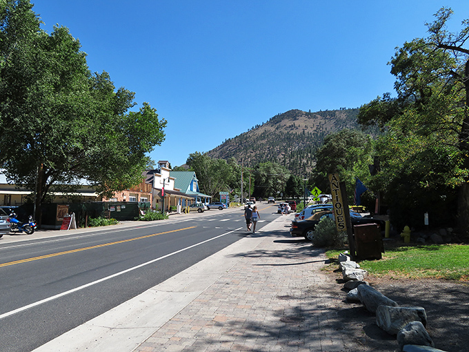 Genoa's main street offers that perfect small-town tableau – where mountains stand guard and time seems to slow its hurried pace.
