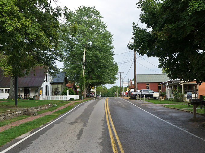 Main Street simplicity at its finest – where the double yellow line might be the busiest thing in town, and that's exactly the point.
