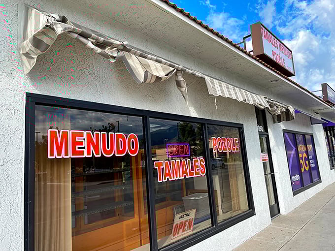 The unassuming exterior that houses culinary magic. Like finding a treasure chest disguised as a mailbox—this place doesn't need flashy signs to announce its greatness.