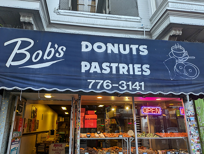 The unassuming storefront that houses donut greatness. No fancy frills needed when what's inside is this good.