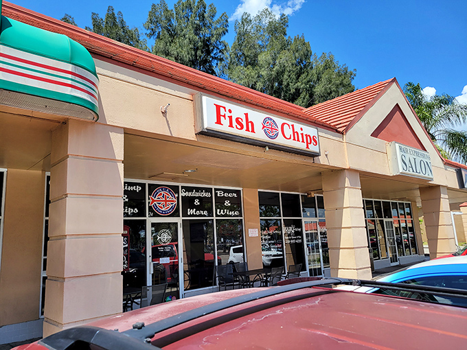 The unassuming storefront that houses culinary greatness. Like finding Shakespeare performing in a strip mall, OK UK Fish-n-Chips proves appearances can be deliciously deceiving.
