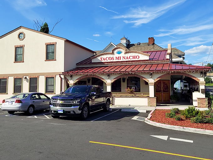 The red-roofed sanctuary of Tacos Mi Nacho stands proudly in Meriden, like a beacon calling all hungry souls to experience Mexican magic in Connecticut.