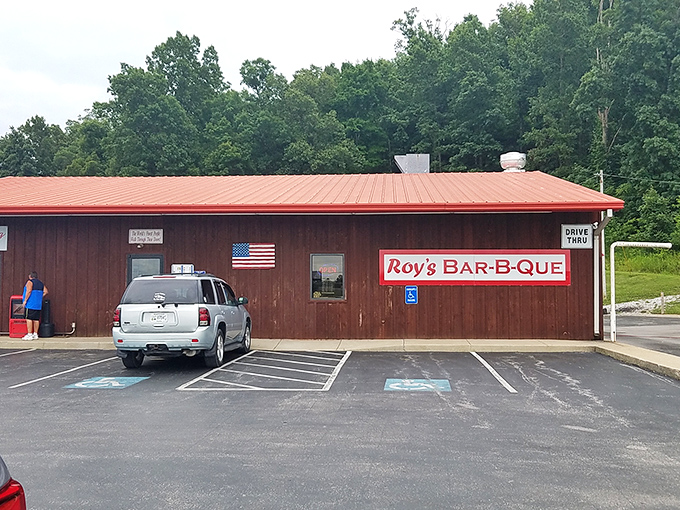 The unassuming exterior of Roy's BAR-B-QUE in Russellville might not stop traffic, but locals know this metal building houses smoky treasures worth any detour.