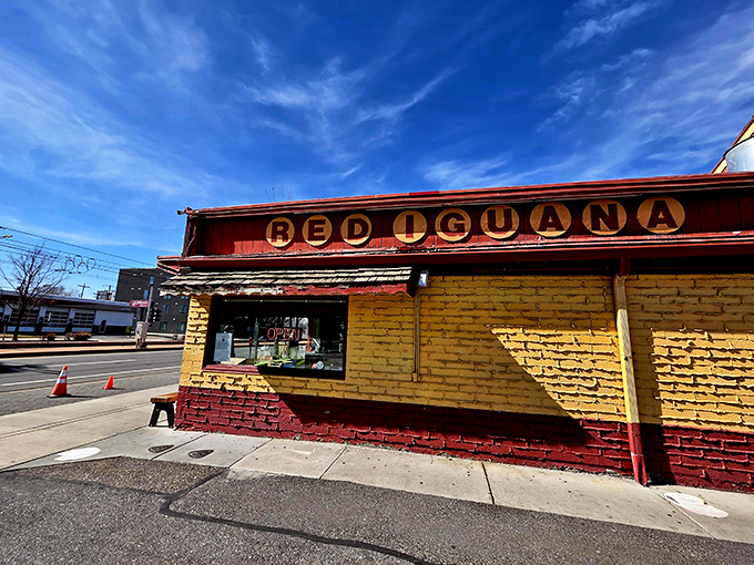 The iconic Red Iguana sign promises "Killer Mexican Food" – a bold claim that's backed up by decades of delicious evidence and perpetual lines of hungry devotees.