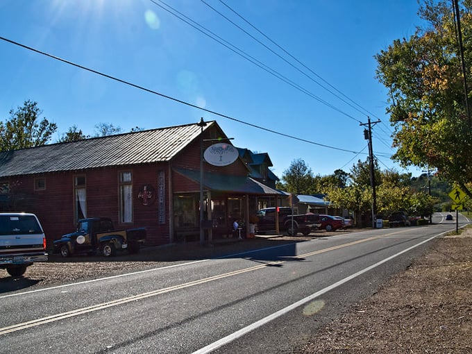 Main Street simplicity at its finest – where the double yellow line might be the busiest thing in town, and that's exactly the point.