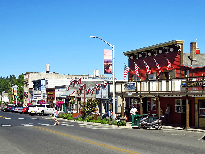 Spring Street welcomes you with small-town charm that feels like stepping into a Norman Rockwell painting—if Norman had a thing for Pacific Northwest vibes.