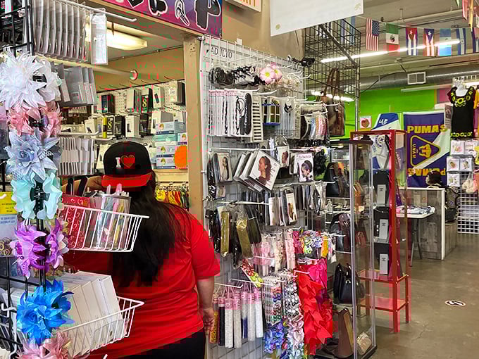 Accessories galore! This isn't just shopping—it's a chance to reinvent yourself one sparkly hair clip at a time.