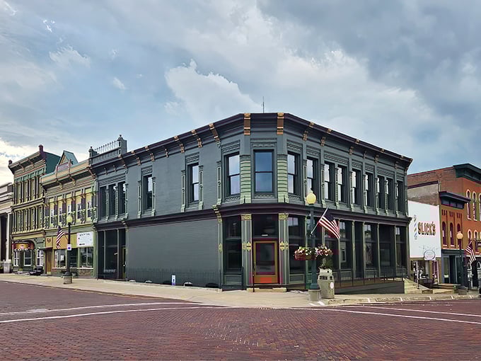 That corner building has witnessed more town gossip than a century of barbers. Mount Carroll's architecture doesn't just preserve history—it lives it.