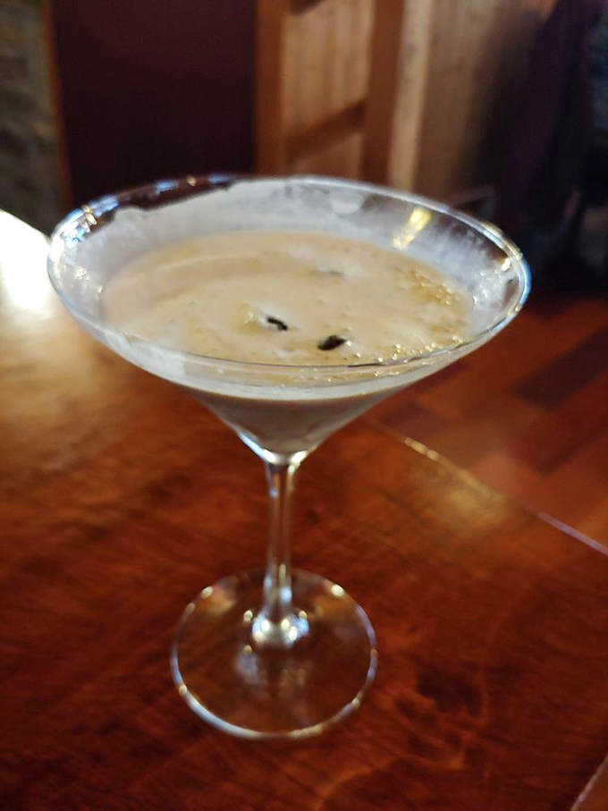 This isn't just a cocktail; it's dessert in disguise—a creamy Bailey's martini that blurs the line between nightcap and sweet indulgence.