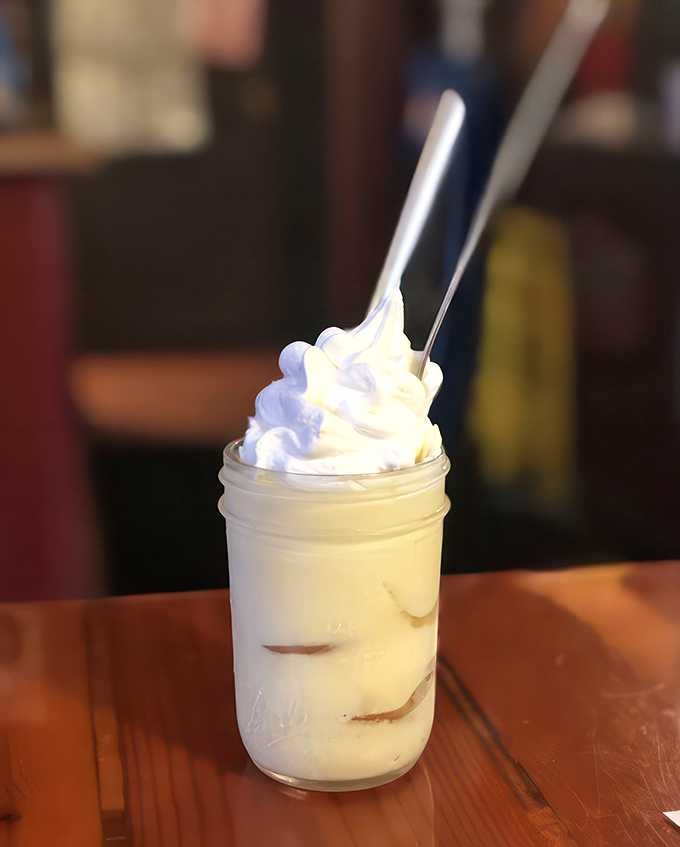 Banana pudding in a mason jar isn't just dessert, it's Southern tradition in portable form. Nostalgia never tasted so good.