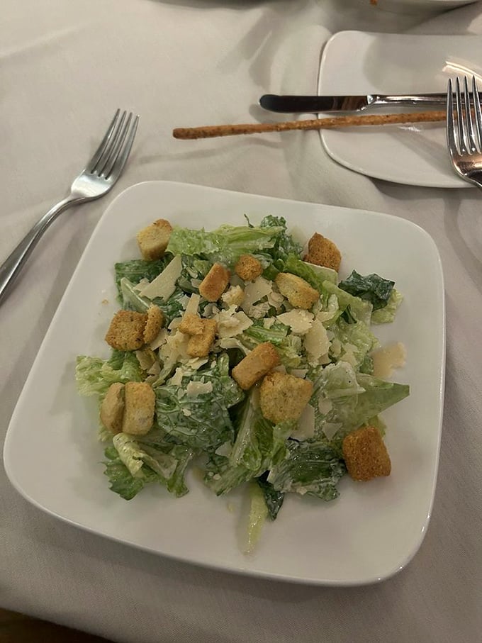 A Caesar salad that Julius himself would approve of—crisp, classic, and unapologetically simple. Sometimes tradition doesn't need reinvention.