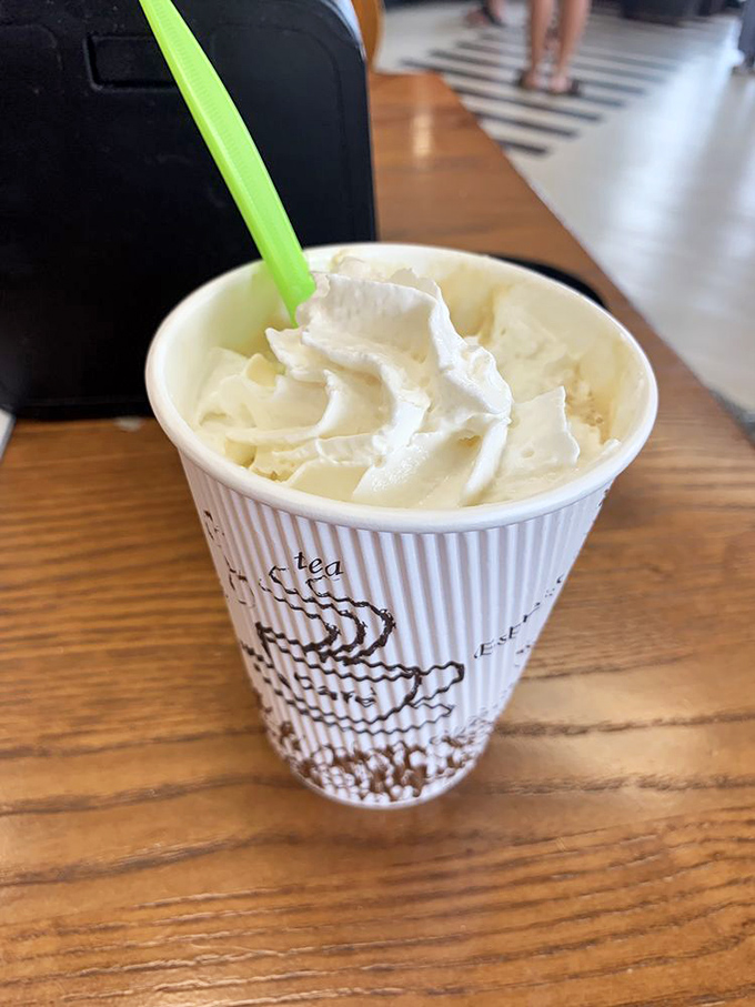 Vanilla soft serve that's anything but vanilla in personality—creamy, dreamy, and worth every minute on the treadmill tomorrow.