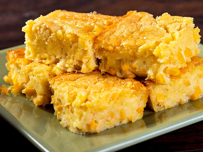 Cornbread that strikes the perfect balance between sweet and savory—the unsung hero of any proper barbecue feast.