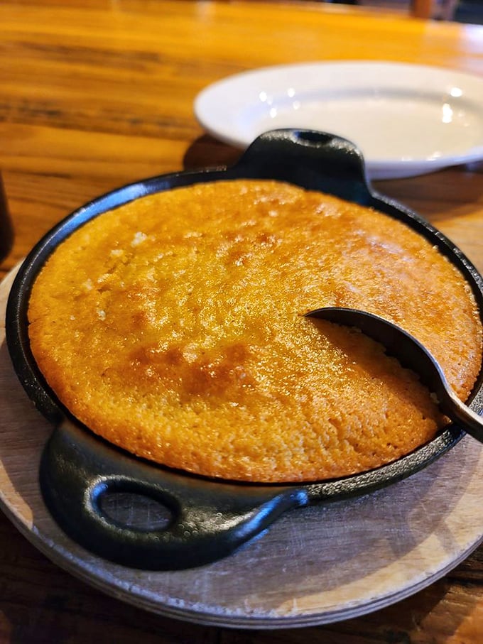 Cornbread that would make your grandmother both jealous and proud. That cast iron skillet isn't just cookware—it's a flavor vault.
