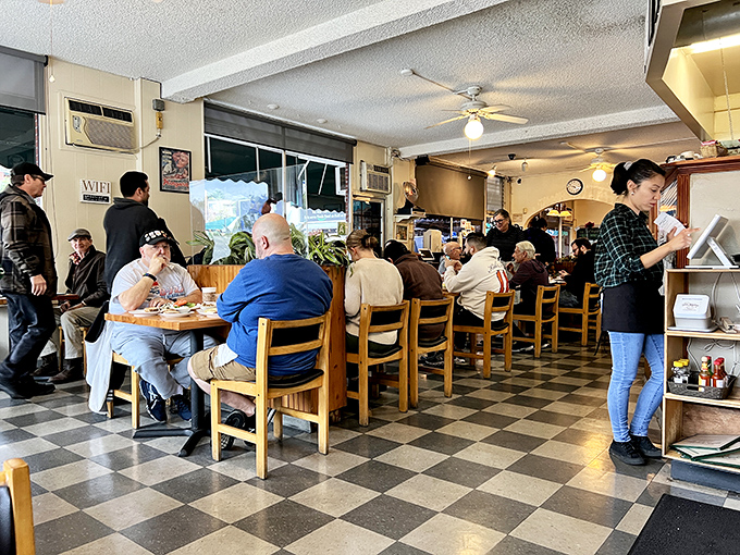 Weekend mornings bring a devoted crowd of regulars and first-timers, all united in the universal language of "pass the syrup, please."