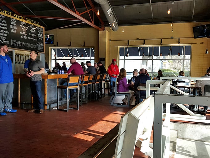 The diverse crowd proves great food transcends demographics—from college students to retirees, all united by the pursuit of perfect fish.